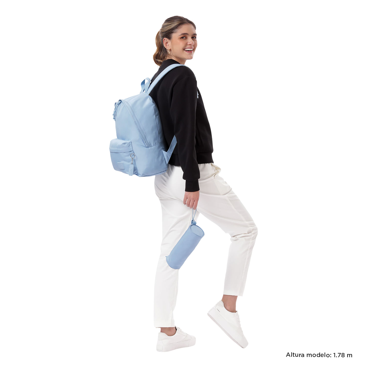 Maleta Para Colegio Pack X 2 + Cartuchera Kalex Azul